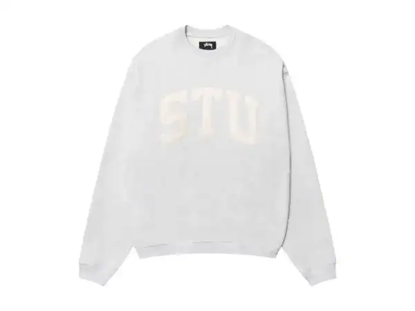 StÜssy Relaxed Crewneck Sweatshirt - Ash Heather | Editorialist